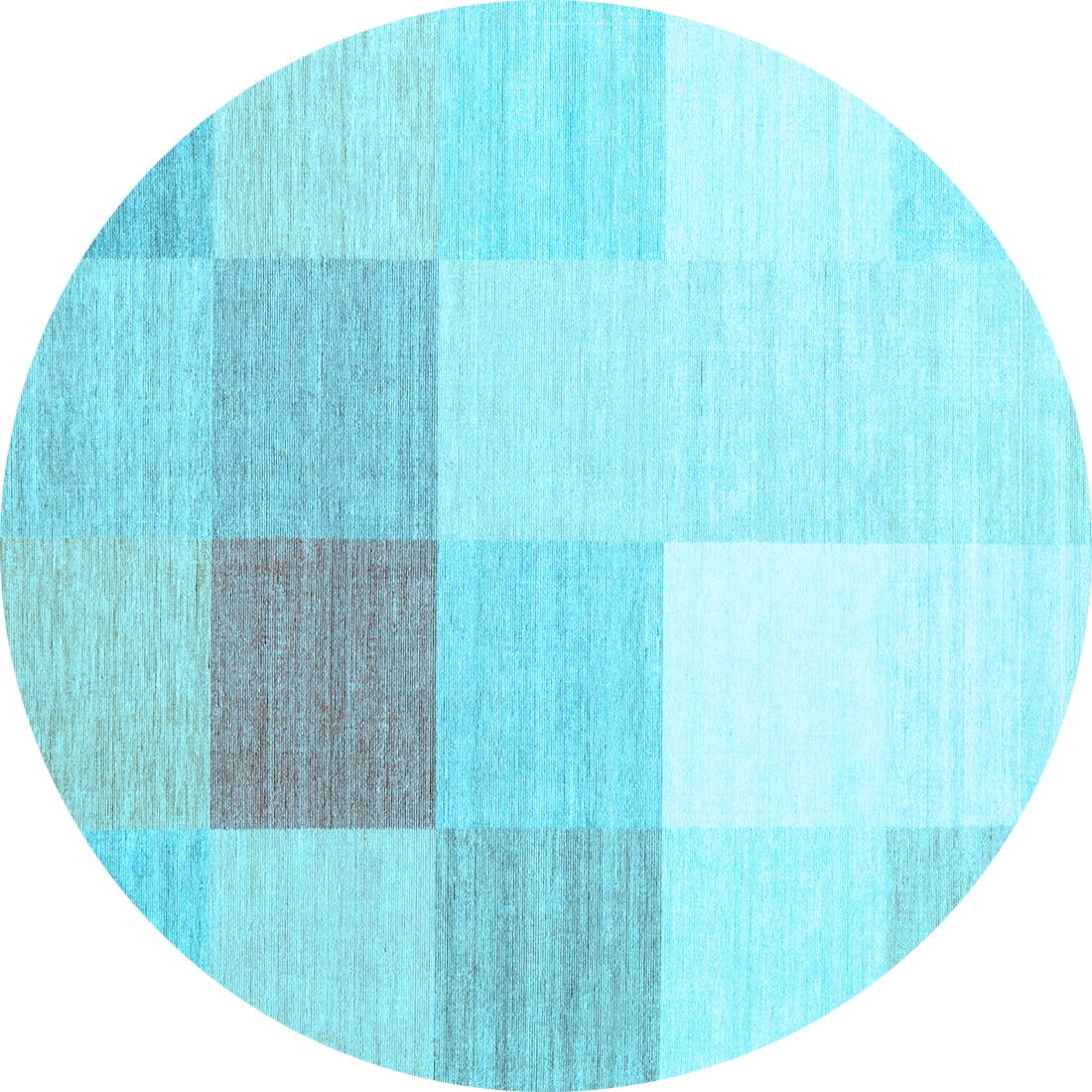 Ahgly Company Indoor Round Abstract Light Blue Contemporary Area Rugs ...