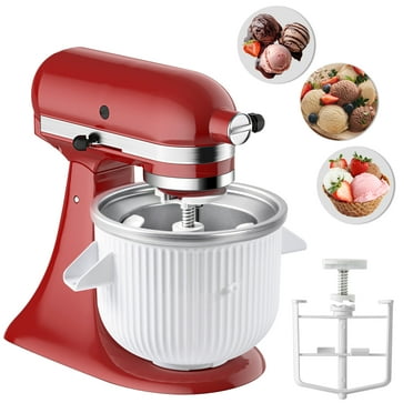 KitchenAid KICA0WH Stand Mixer Attachment Ice Cream Maker Machine for ...