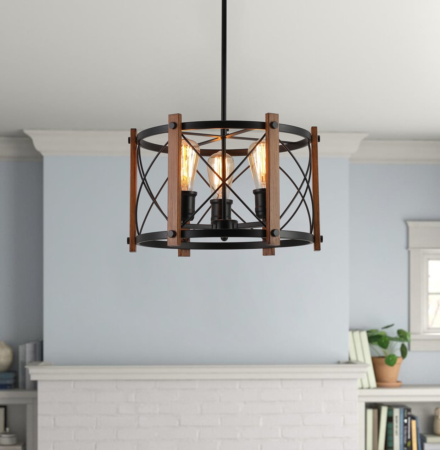Aiwen 3 Lights Metal Caged Ceiling Light Modern Exquisite Ceiling Lamp ...
