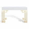 Safavieh Modern Valeria Lacquer Writing Desk with Gold Leaf Hardware ...