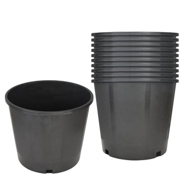 10 Pack Nursery Pots 3 Gallon Garden Planter Plastic Seedling Pots ...