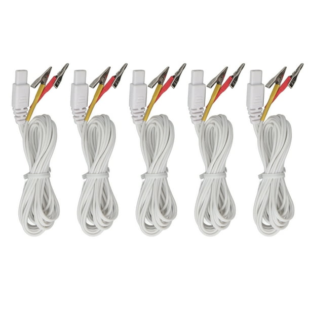 Cable de electrodo con clip para máquina TENS, 5 piezas Cable de ...