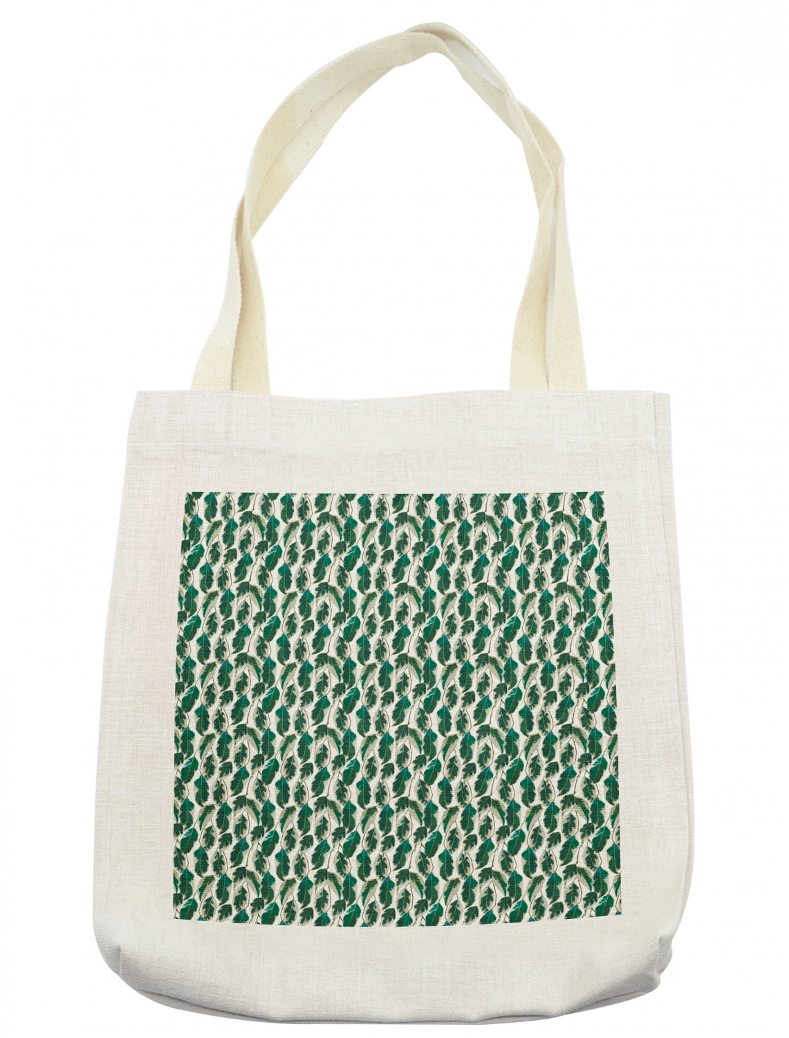 Exotic Tote Bag, Overgrown Tropic Forest Leaf Motif Vegetation in ...