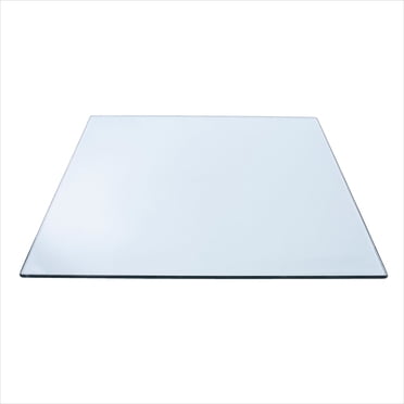 Dulles Glass 22" Square Glass Table Top - Tempered - ¼” Thick - Eased ...