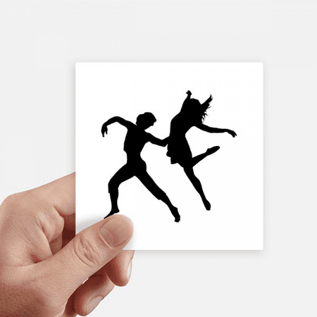 Duet Dance Dancer Sports Performance Sticker Square Waterproof Stickers ...