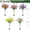 Alupssuc 20Pcs Artificial Flowers for Outdoors UV Resistant，No Fade ...