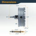 POWERTEC 1PK 4" Carbide Hole Saw for Soft & Hard Metal | Tungsten ...