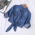 Aellinatey Trendy Short Denims Jacket With Knot Detail Feminine Fashion ...