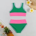 Bobifish Girls Two Piece Tankini Swimsuit Color Block Racerback Sport ...