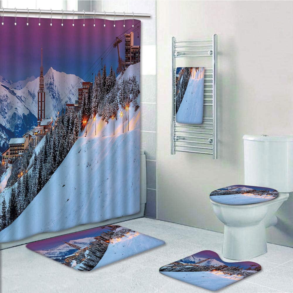 PRTAU Winter Majestic Winter Sunrise Landscape Ski Resort Spruce Pine ...