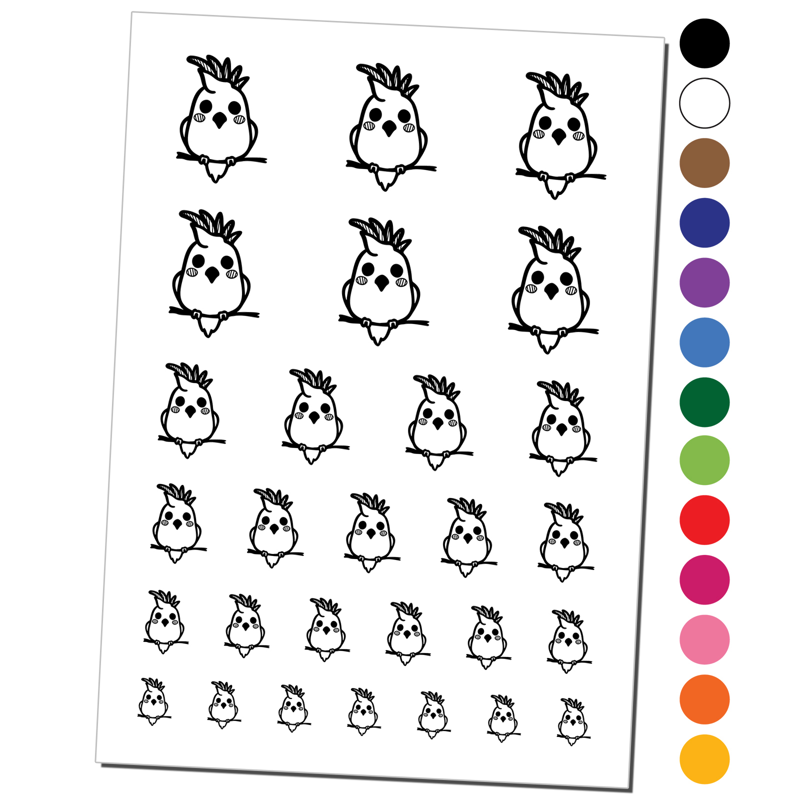 Precious Kawaii Chibi Sulphur-Crested Cockatoo Water Resistant ...