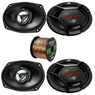 Car Speaker Bundle Combo: 2 Pairs of JVC CS-DR693 6x9" Inch 4-Way 1100 Watt Audio Coaxial ...