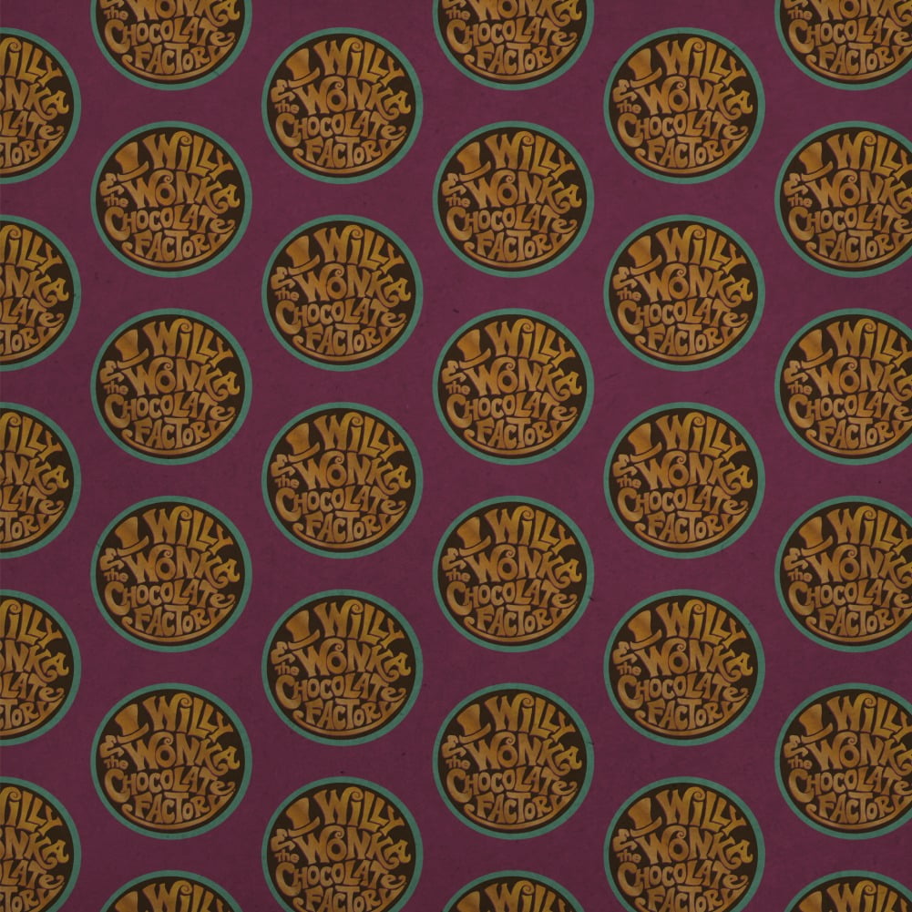 Willy Wonka and the Chocolate Factory Logo Premium Kraft Roll Gift Wrap ...