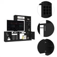 Living Room Entertainment Center, Particle Board with Wenge Finish, 6 ...