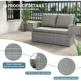 UDPATIO Wicker Patio Furniture Set, 4 Piece Outdoor Sectional ...