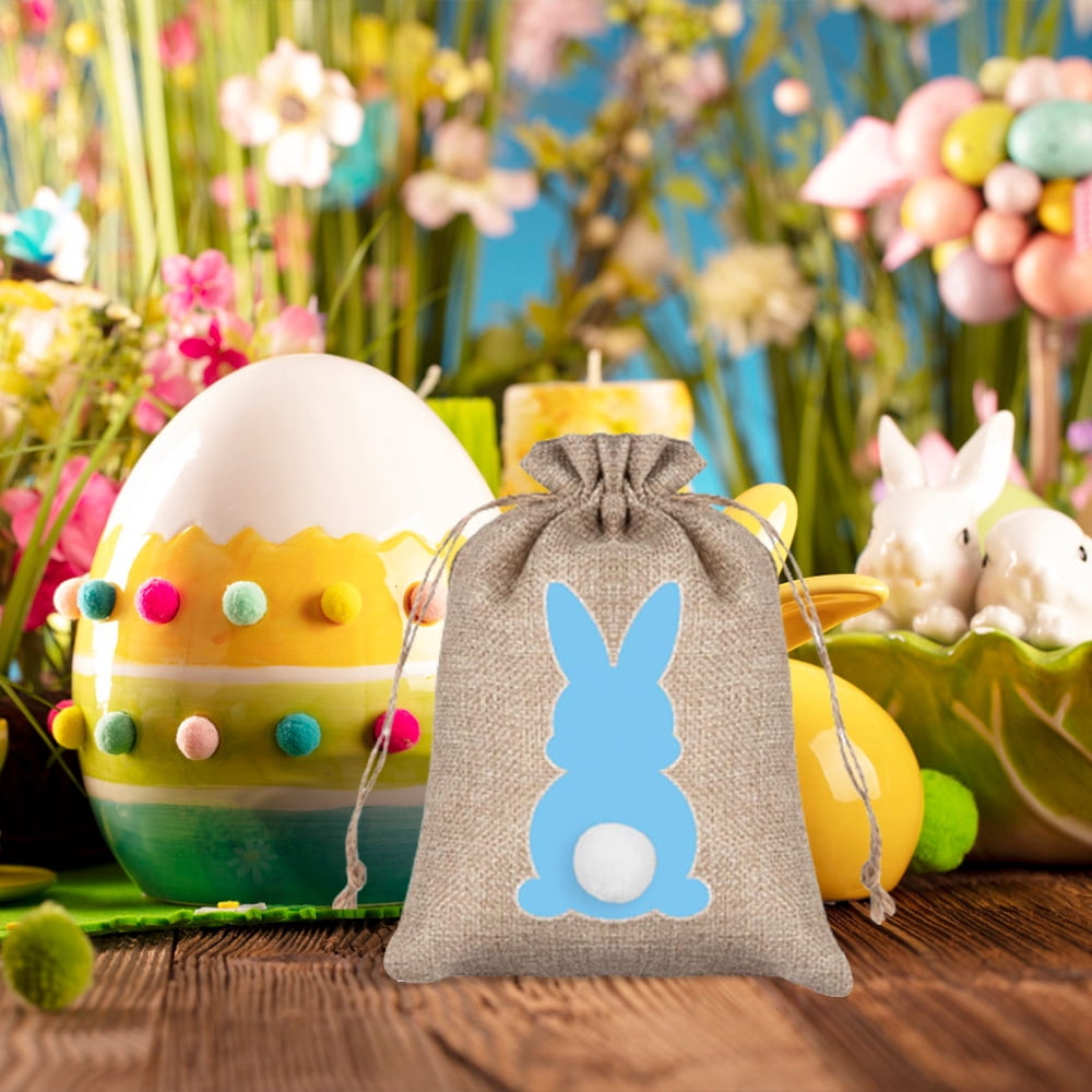 24PCS Easter Bunny Gift Bag Easter Bunny Gift Pouches with Drawstring ...
