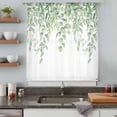 Eucalyptus Leaves Semi Sheer Curtains Drapes for Living Room, Bedroom ...
