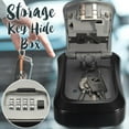 ART-YUXIN 4-Digit Combination Lock Box, Waterproof Key Safe, Black/Gray ...