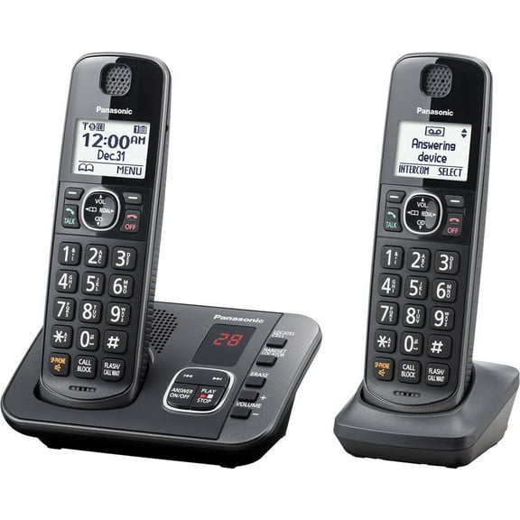 Panasonic Cordless Phone with Digital Answering Machine, Advanced Call ...