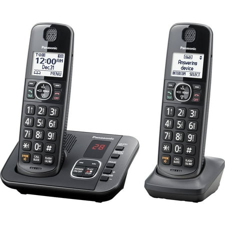 Panasonic - KX-TGE632M DECT 6.0 Expandable Cordless Phone System with Digital Answering System ...