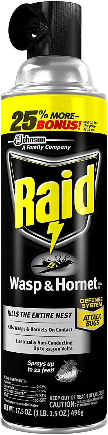Raid Wasp and Hornet Killer 17.5 Ounce Pack of 1 - Walmart.com
