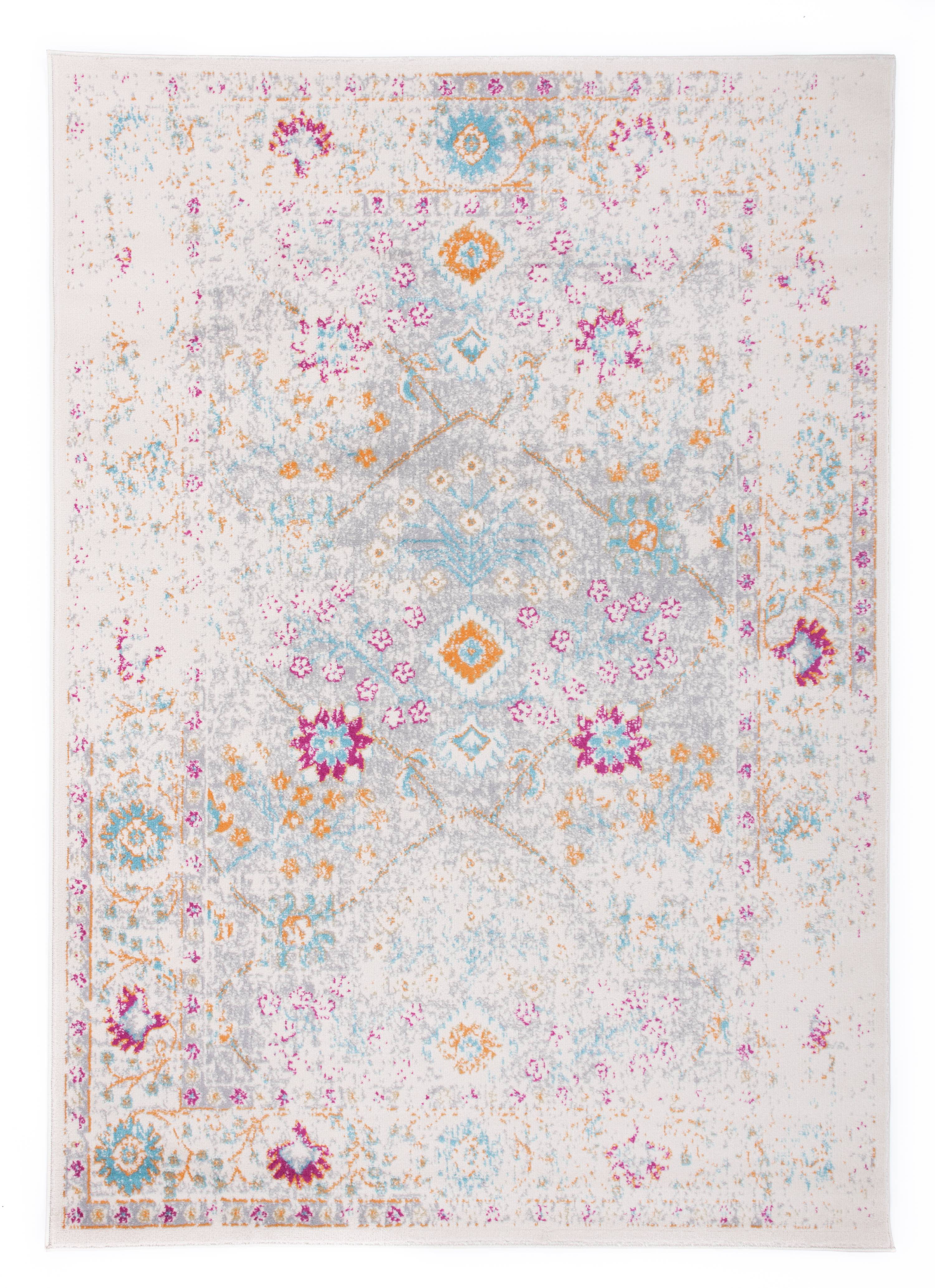 Distressed Oriental Border Area Rug 3'3" x 5' Cream - Walmart.com