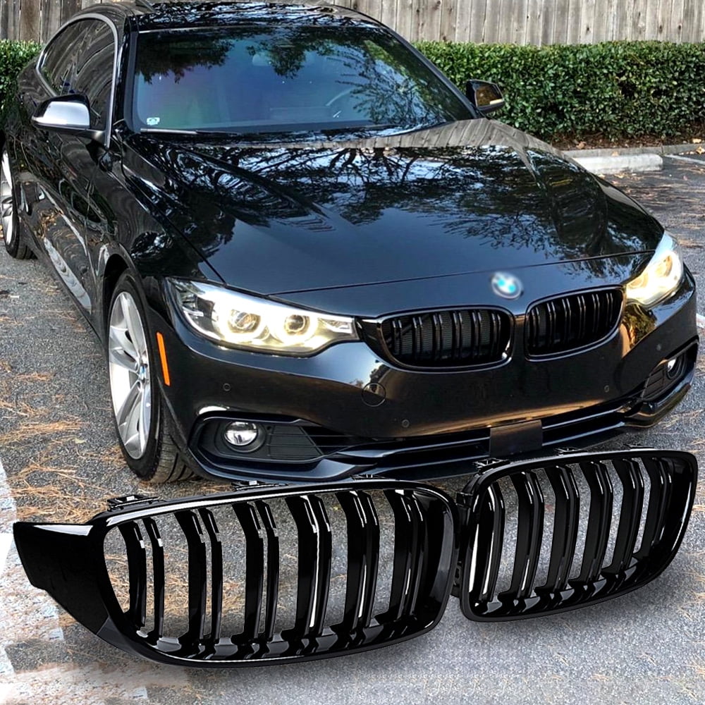 Astra Depot Gloss Black Dual Slats Front Kidney Grill Grille for 2014 ...