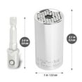 Hyper Tough Universal Socket with Power Drill Adaptor, Fits 1/4-3/4 ...