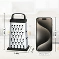 Cheese Grater, 4-Sided Stainless Steel Grater, Food Shredder for Cheese ...