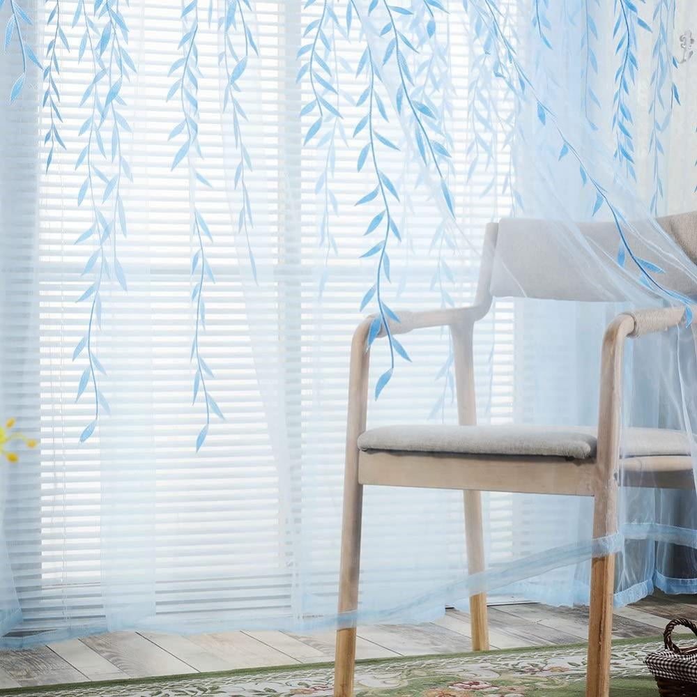 Voile Room Door Curtains 1 Panel , Light Sheer Bedroom Curtain Panels ...