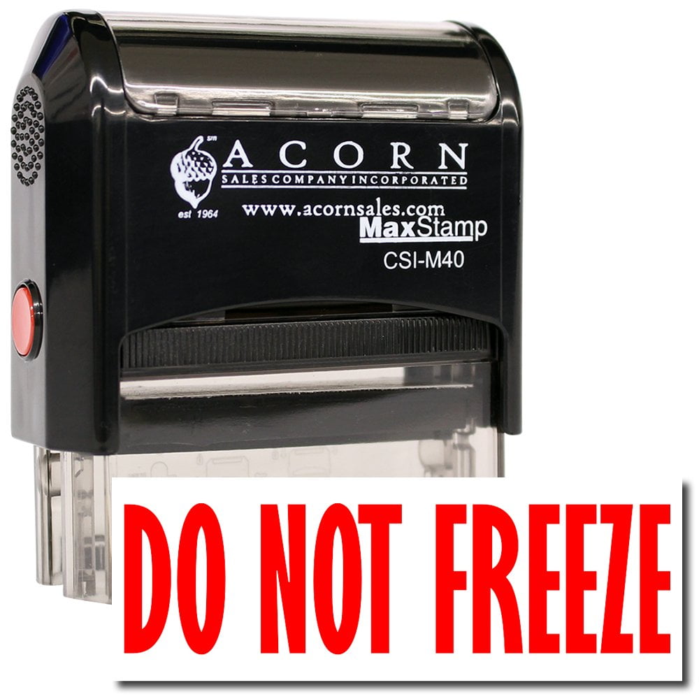 Large Self-Inking Do Not Freeze Stamp with Mint Green Ink - Walmart.com