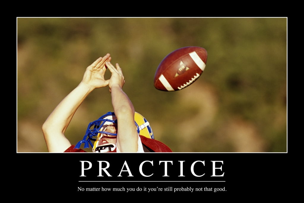 Practice Funny Demotivational Cool Wall Decor Art Print Poster 12x18 ...