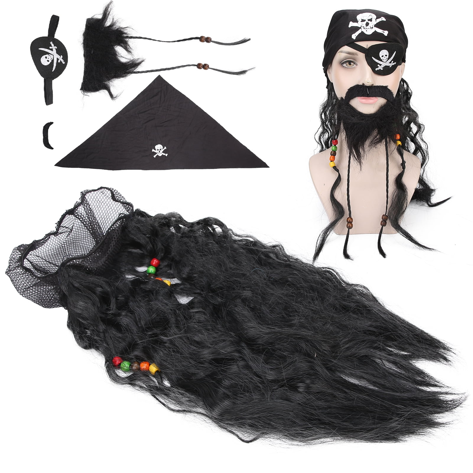 Bigote Falso, Pirate Falso Bigote de la Tela Plush Falso Falso Barda ...