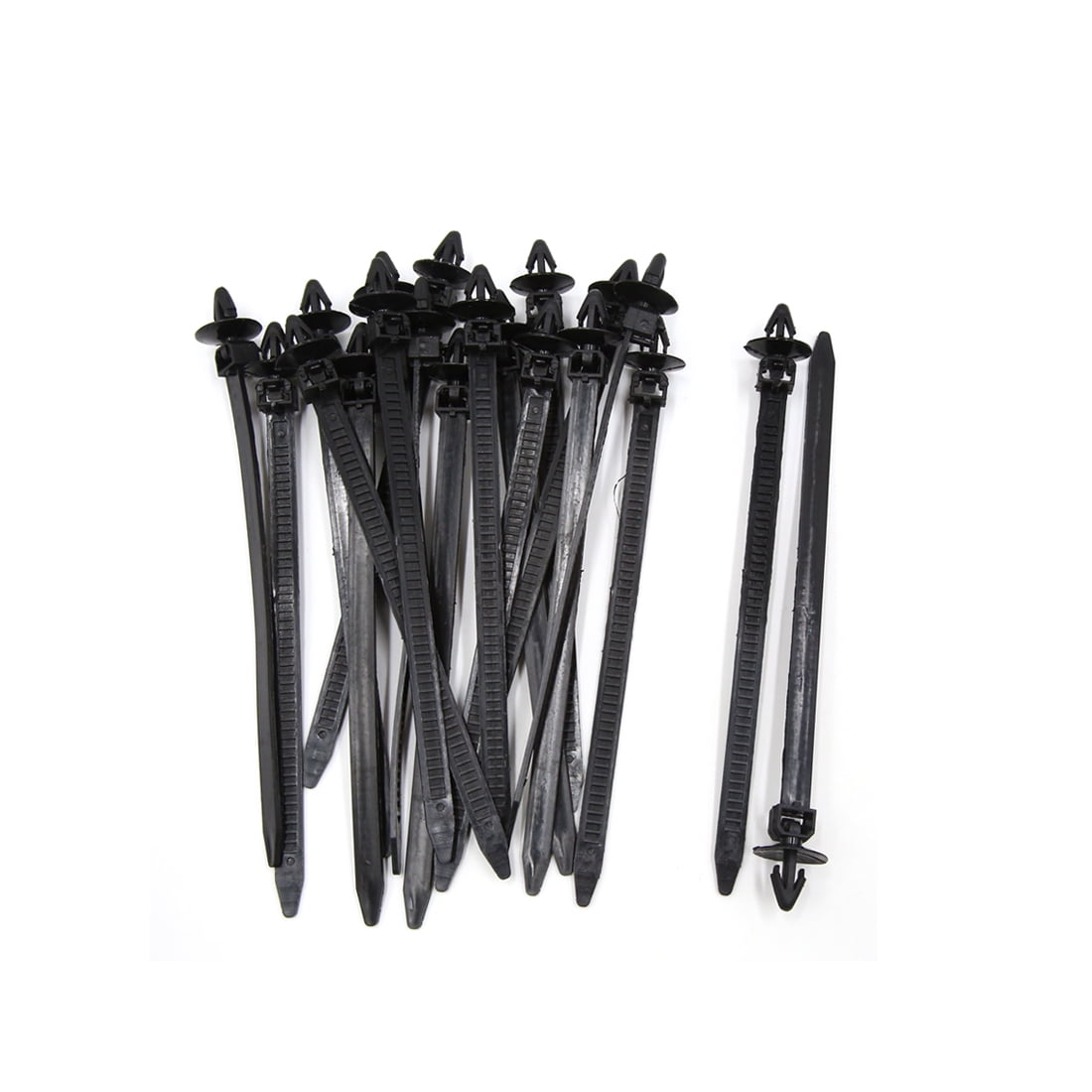 20Pcs 8mm x 175mm Plastic Push Mount Loop Cable Ties Zip Wire Fastener ...