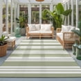 Area Rug 5x8ft, Sage Green Stripes Country Washable Rugs for Living ...