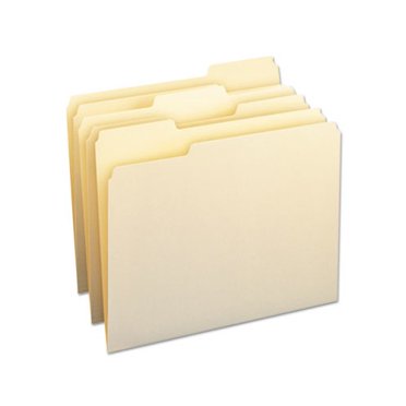 File Folders, 1/3 Cut Third Position, One-Ply Top Tab, Letter, Manila ...
