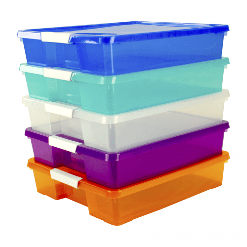 Storex 12x12 Stack & Store Box, Assorted Colors, Case of 5 - Walmart.com