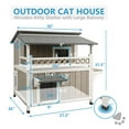 "PETSCOSSET Outdoor Cat House, Two-Story Weatherproof Shelter with ...