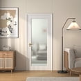28"x80" Frosted Glass Interior Door Slab, Full-Lite Tempered Privacy ...