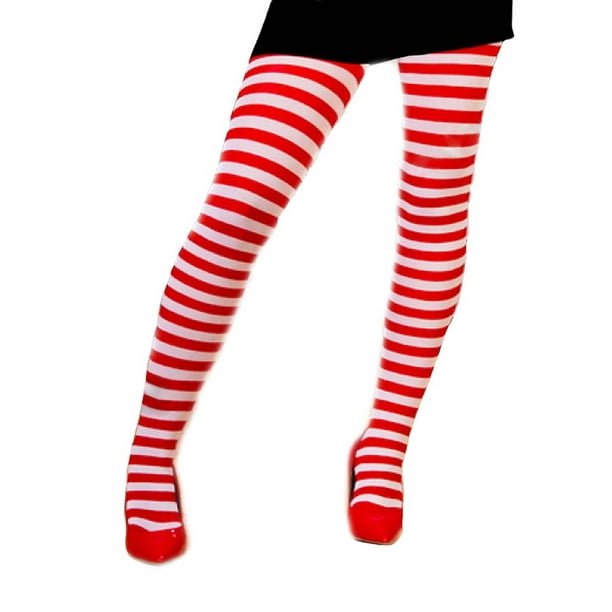 Striped Candy Cane Tights Pantyhose Hosiery - Walmart.com