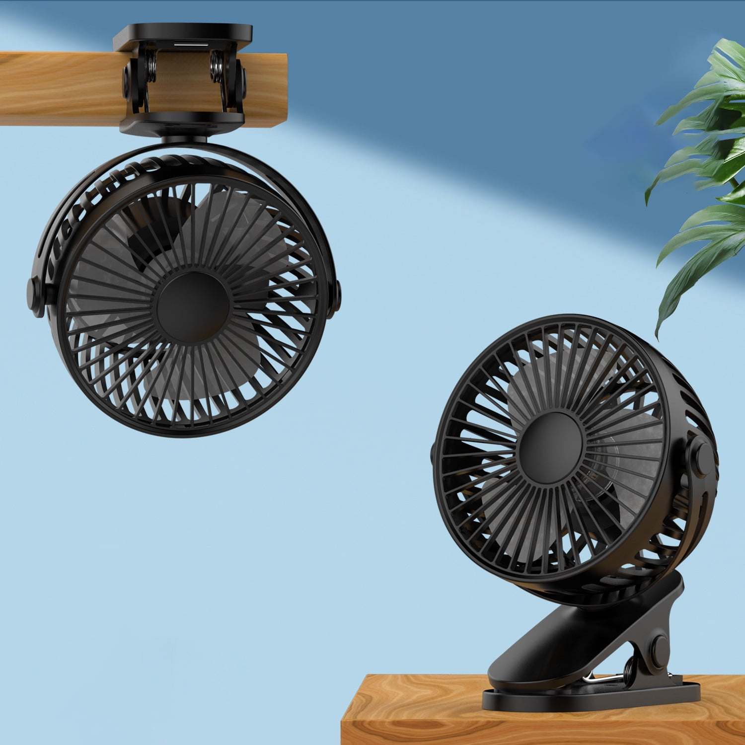 Portable Clip-On Fan Battery Powered, Portable Travel Fan, Silent ...