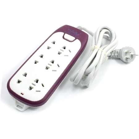 AU Plug AC250V Red Indicator Light 6 Way Socket Power Bar 2500W(AC 220V ...