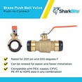 Sharkbite Ball Valve,1-1/4" Tube Size UXLBV35 — Residential Use ...