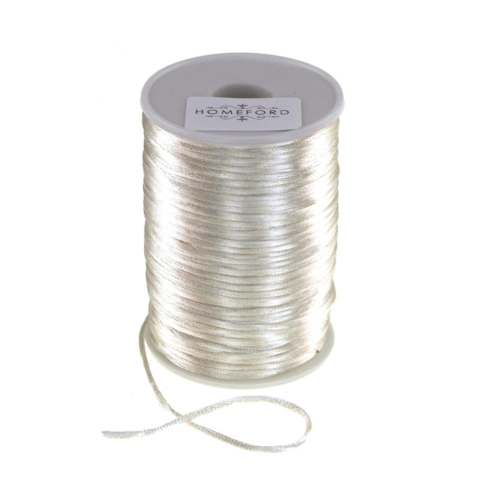 Satin Rat Tail Cord Ribbon Chinese Knot, 1/16-Inch, 100-Yard, Ivory ...