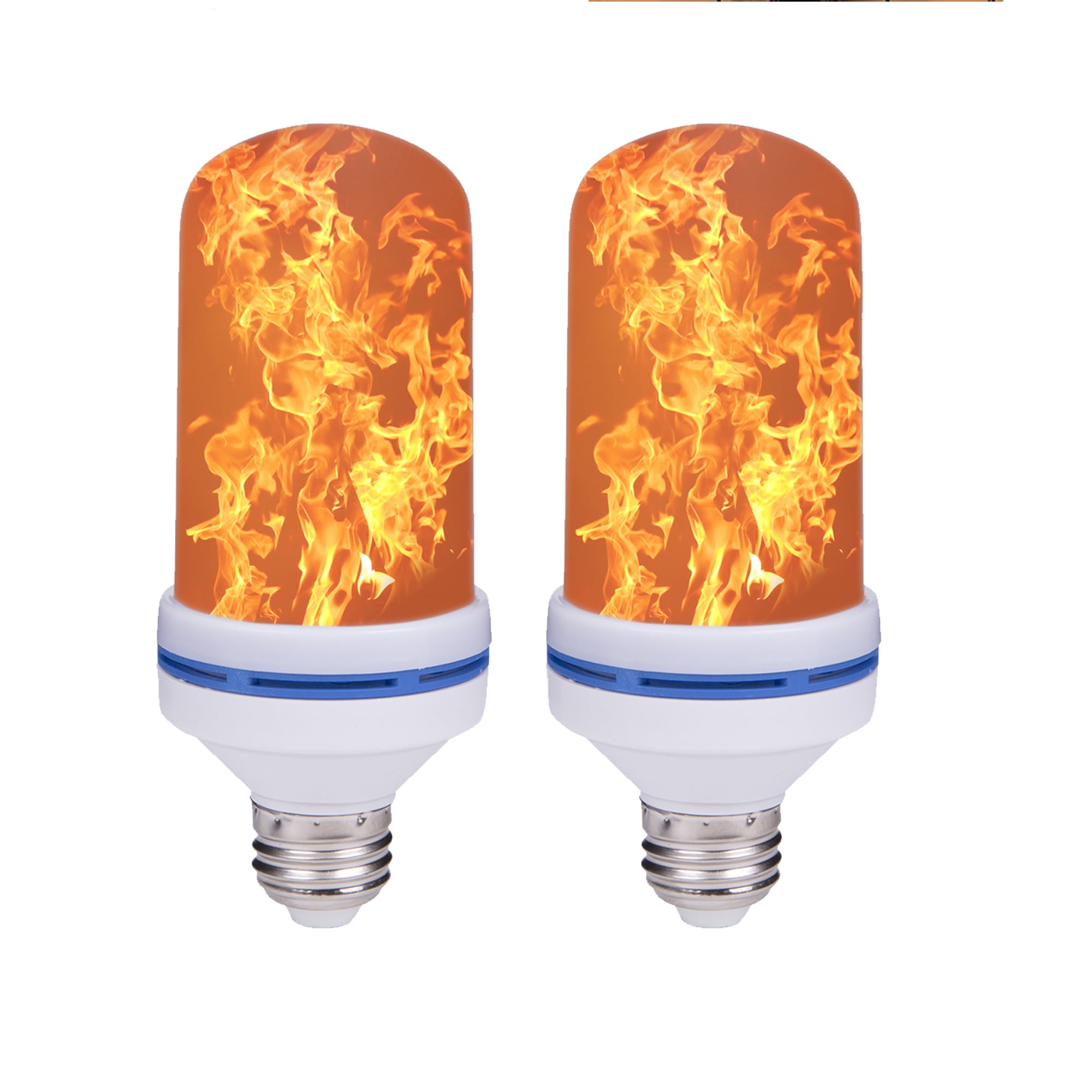 LED Flame Light Bulb, 2 Pack LED Flame Light Flicker Lamp Bulb E26 Base ...