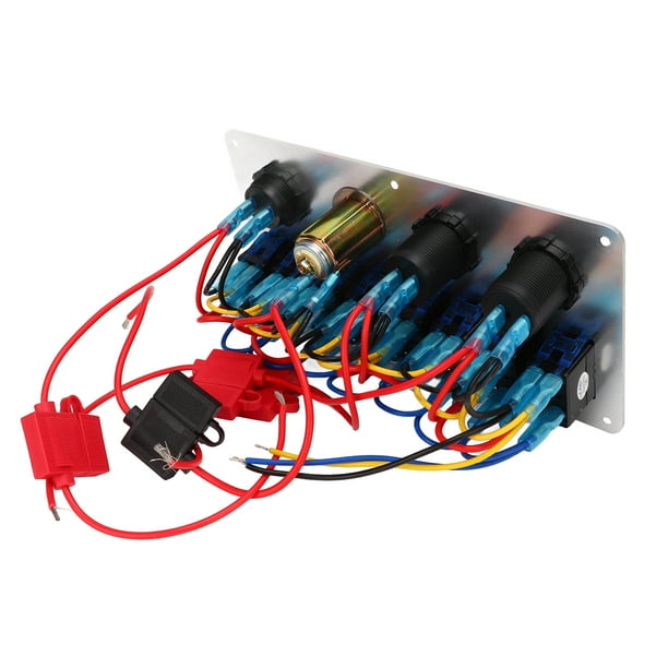 Rocker Switch Panel 8 Gang 12-24V 5 Pin Light Toggle On Off Lights ...