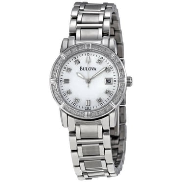 Bulova Women's Crystal Stainless-Steel Quartz Watch 96L170 - Walmart.com