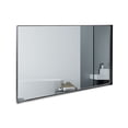 36x24 Black Bathroom Mirror, Rectangular Metal Frame, Wall Mounted ...