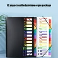 12 Pocket Expanding File Folder Letter Size Document Organiser Sorting ...