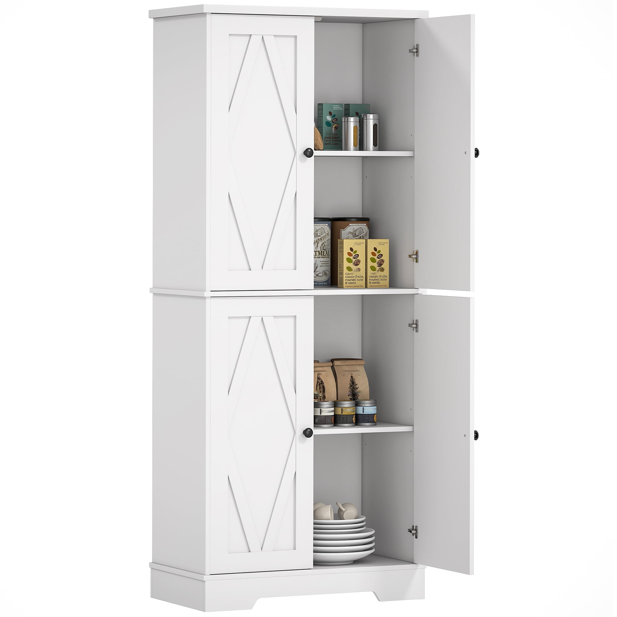 Click here for Homcom 71 Farmhouse Tall Kitchen Pantry Storage Ca... prices
